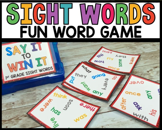 Sight Words Word Game Say It to Win It Games Matching Words - Etsy