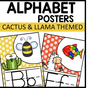Cactus and Llama THEMED Classroom Decor, Elementary Themed Alphabet ...