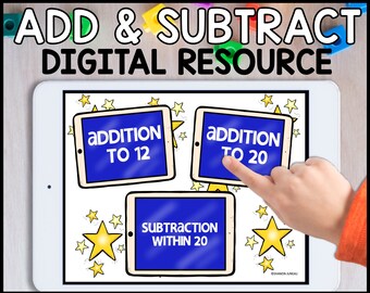 Addition and Subtraction Math Game Boom Deck Online Game - Etsy