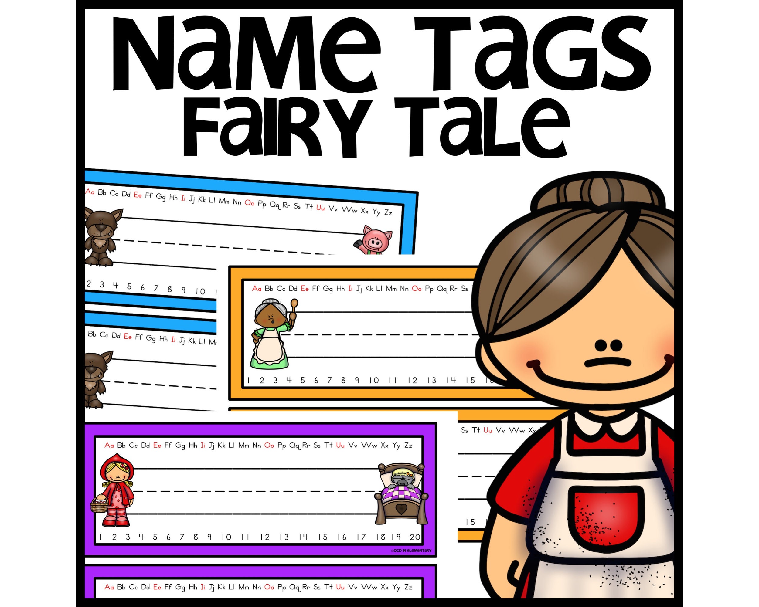 FAIRY TALE THEMED Classroom Decor Elementary, Alphabet Posters, Number ...