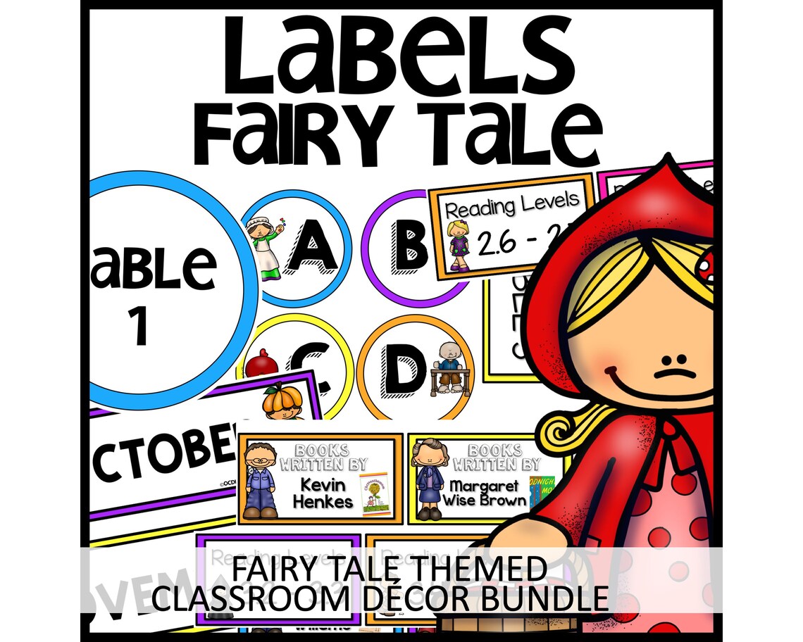 FAIRY TALE THEMED Classroom Decor Elementary, Alphabet Posters, Number ...