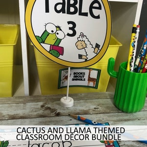 Cactus and Llama THEMED Classroom Decor, Elementary Themed Alphabet ...