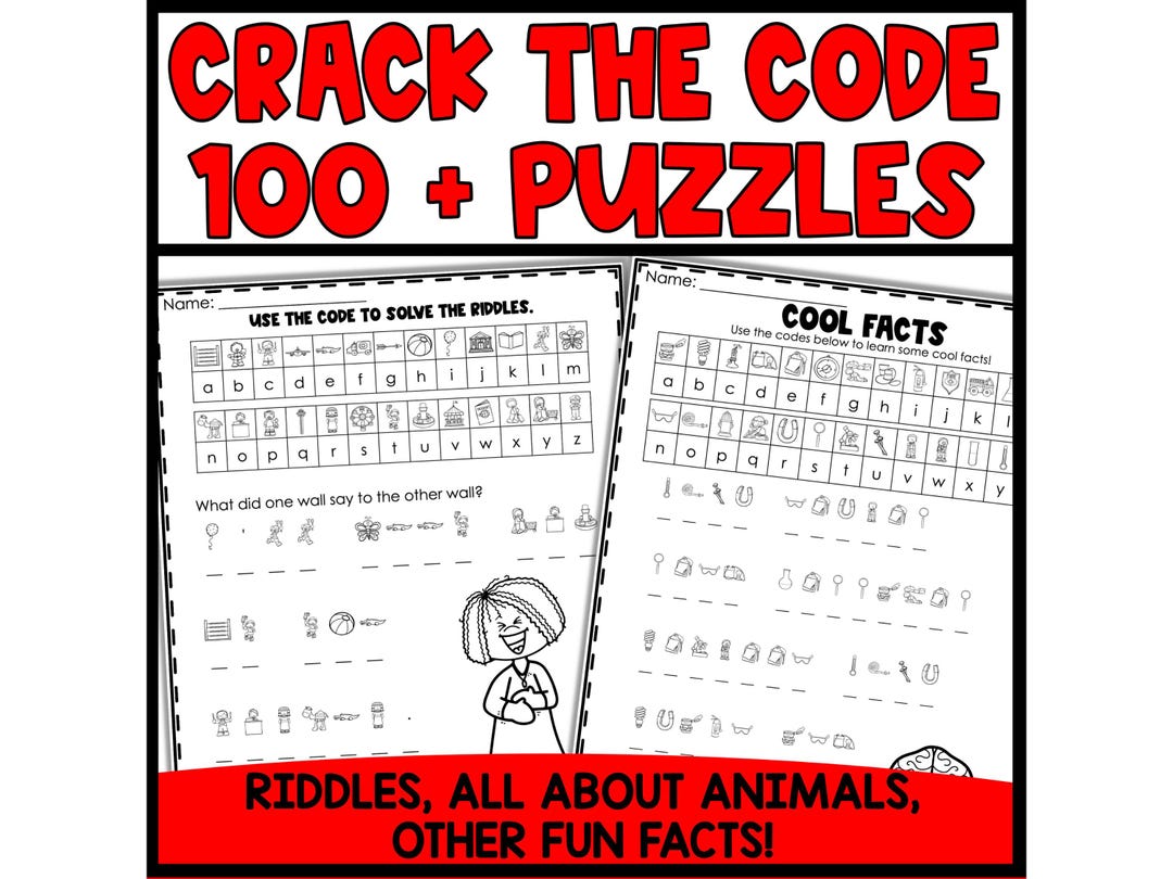 Crack the Code Puzzles, Animal Riddles, Fun Facts (digital Download) - Etsy