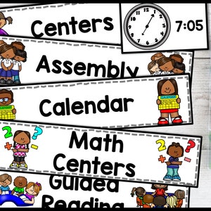 Editable Classroom Daily Schedule Cards: Visual Learning (digital File ...