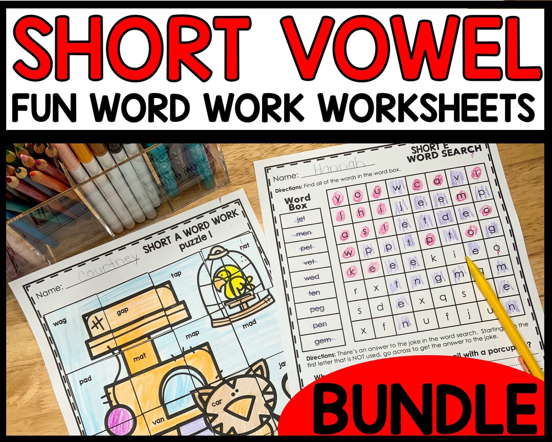 CVC Words Review Bundle, Phonics Worksheets, Homeschool Activities ...