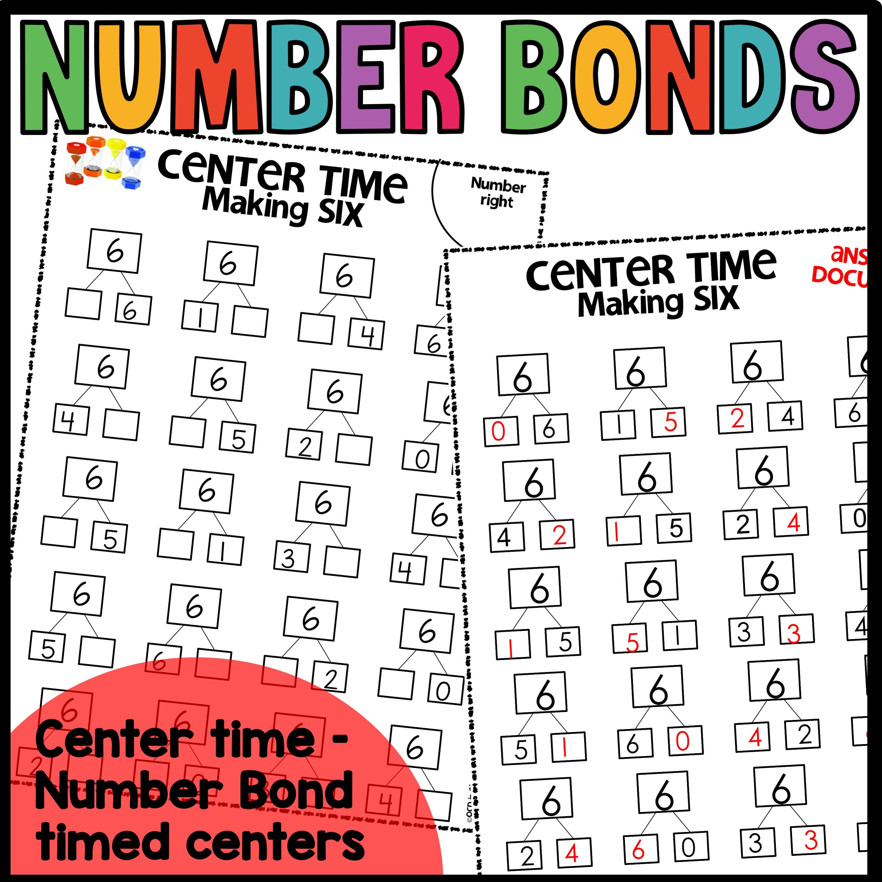 Number Bonds Worksheets Printable, Math Worksheets, Printable Activity ...