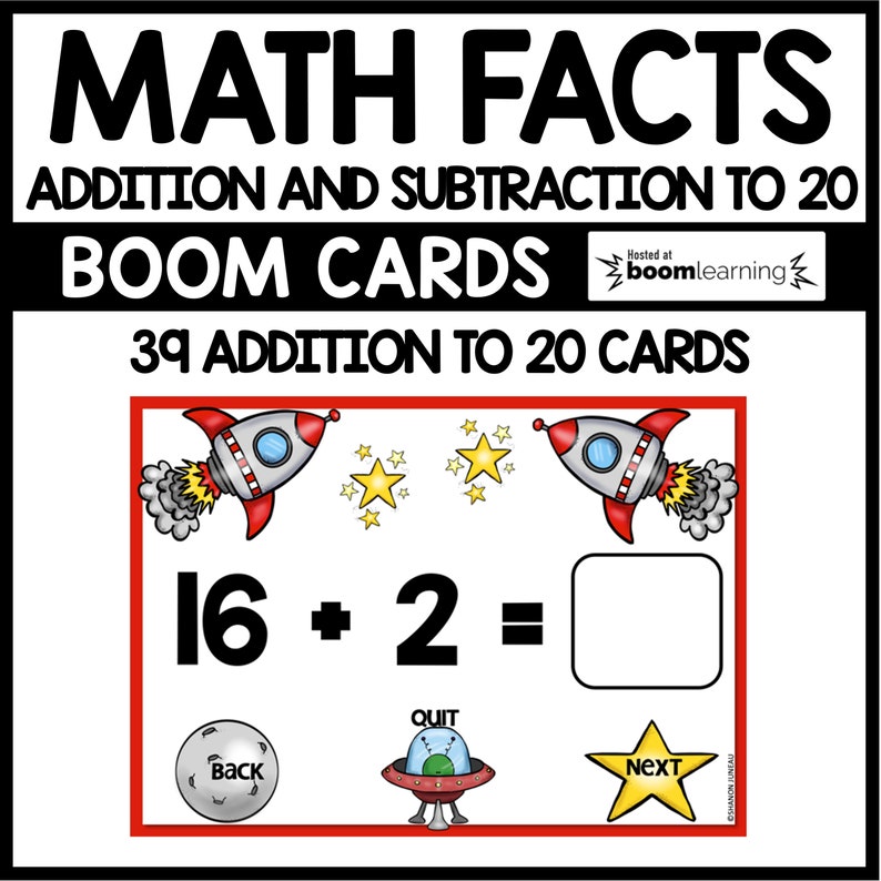 Addition and Subtraction Math Game, Boom Deck, Online Game - Etsy