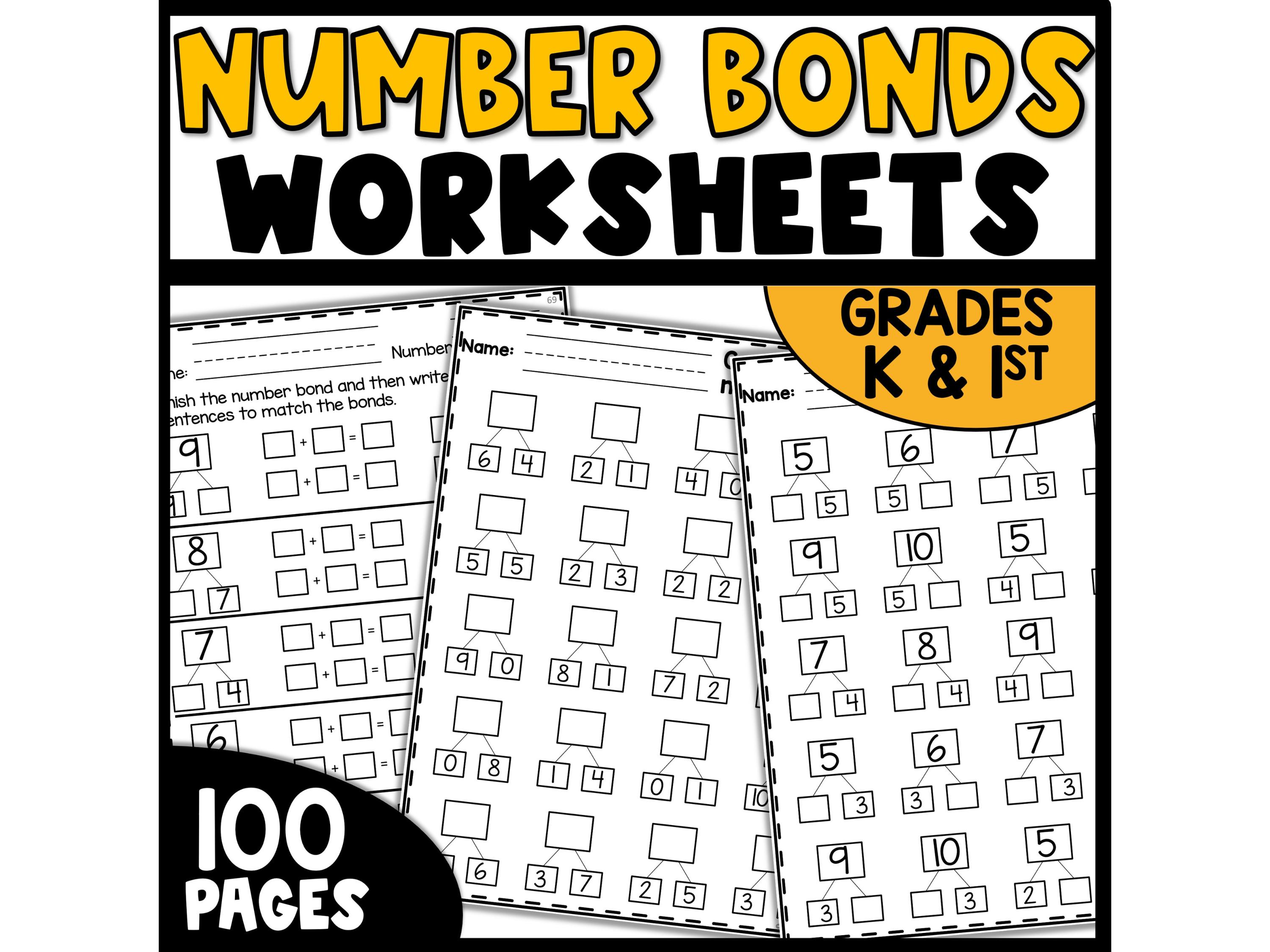 Number Bonds Worksheets Printable, Math Worksheets, Printable Activity ...