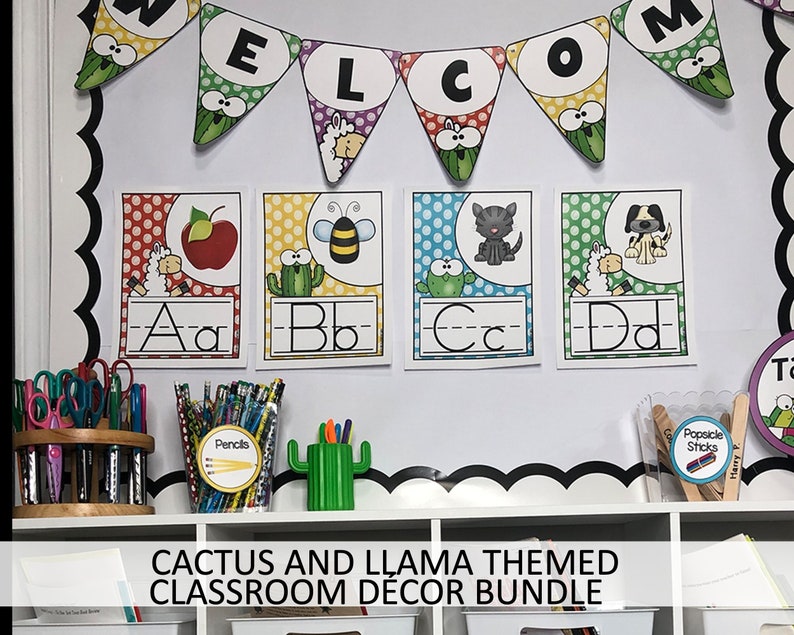 Cactus and Llama THEMED Classroom Decor Elementary Themed - Etsy