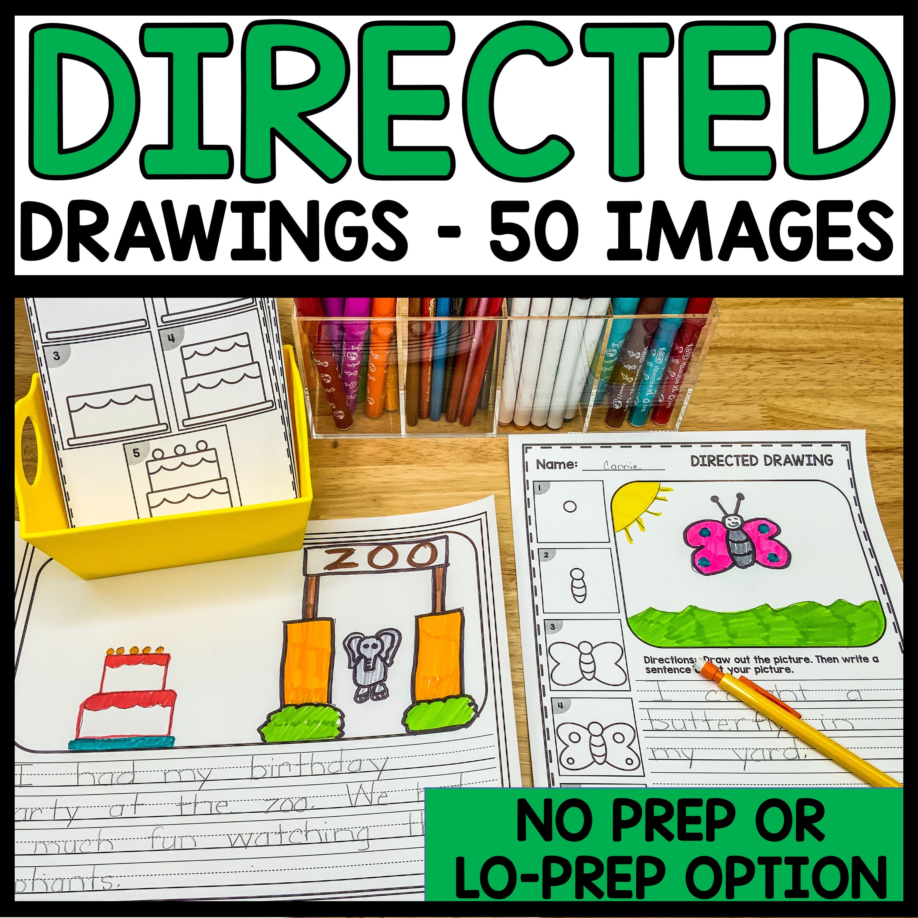 A-Z Directed Drawings for Kids, Art Activities for Elementary Students ...