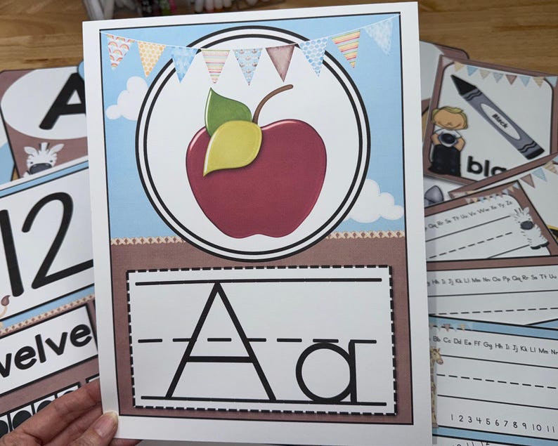 Noah's Ark Classroom Decor Bundle: Christian Alphabet, Numbers, Shapes ...