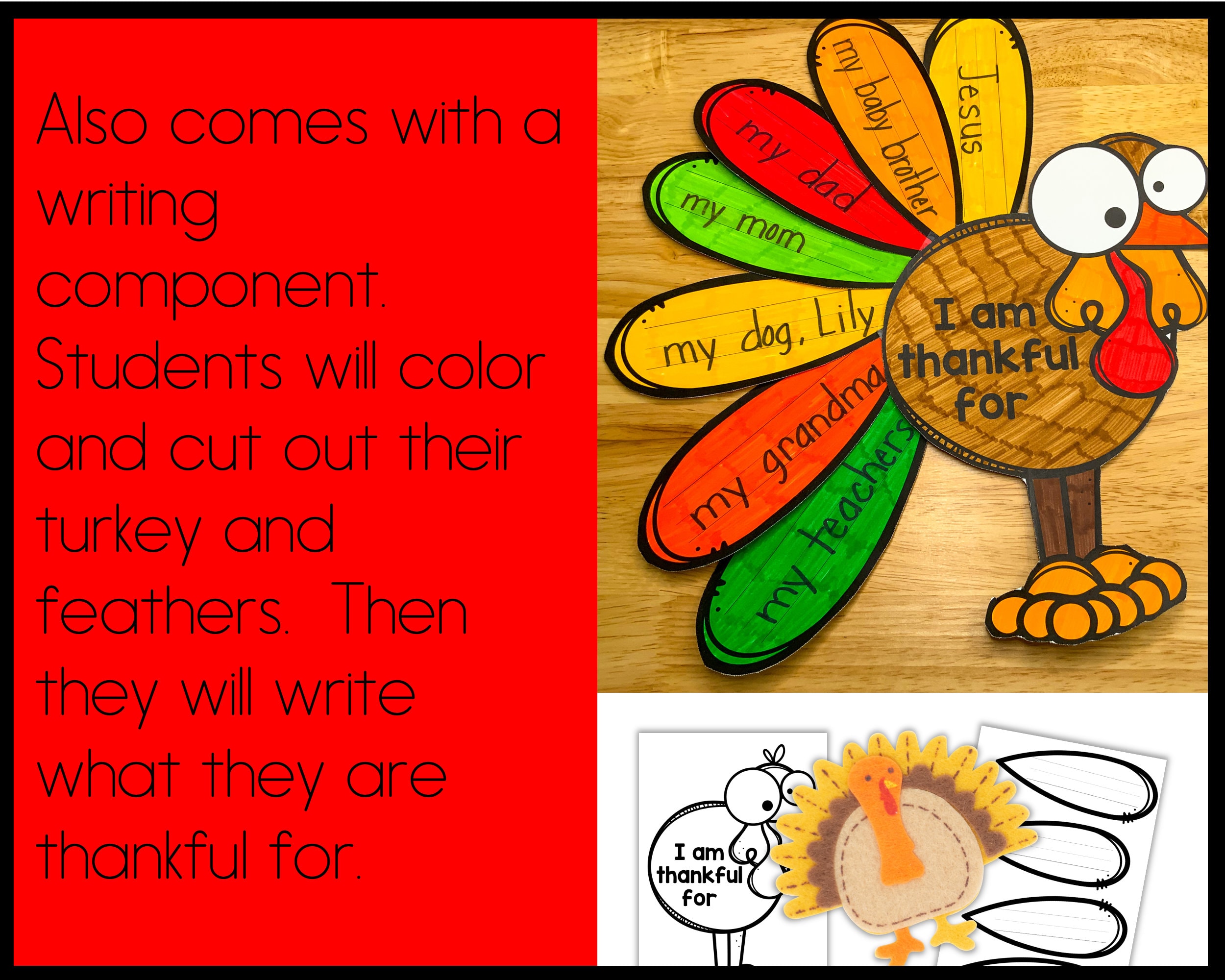 Thanksgiving Collaborative Poster for Elementary Students, Door Poster ...