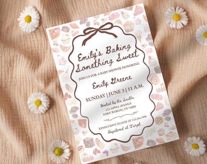 Bakery Baby Shower Invitation | Unique, Cute, Sweet Pastry-inspired ...