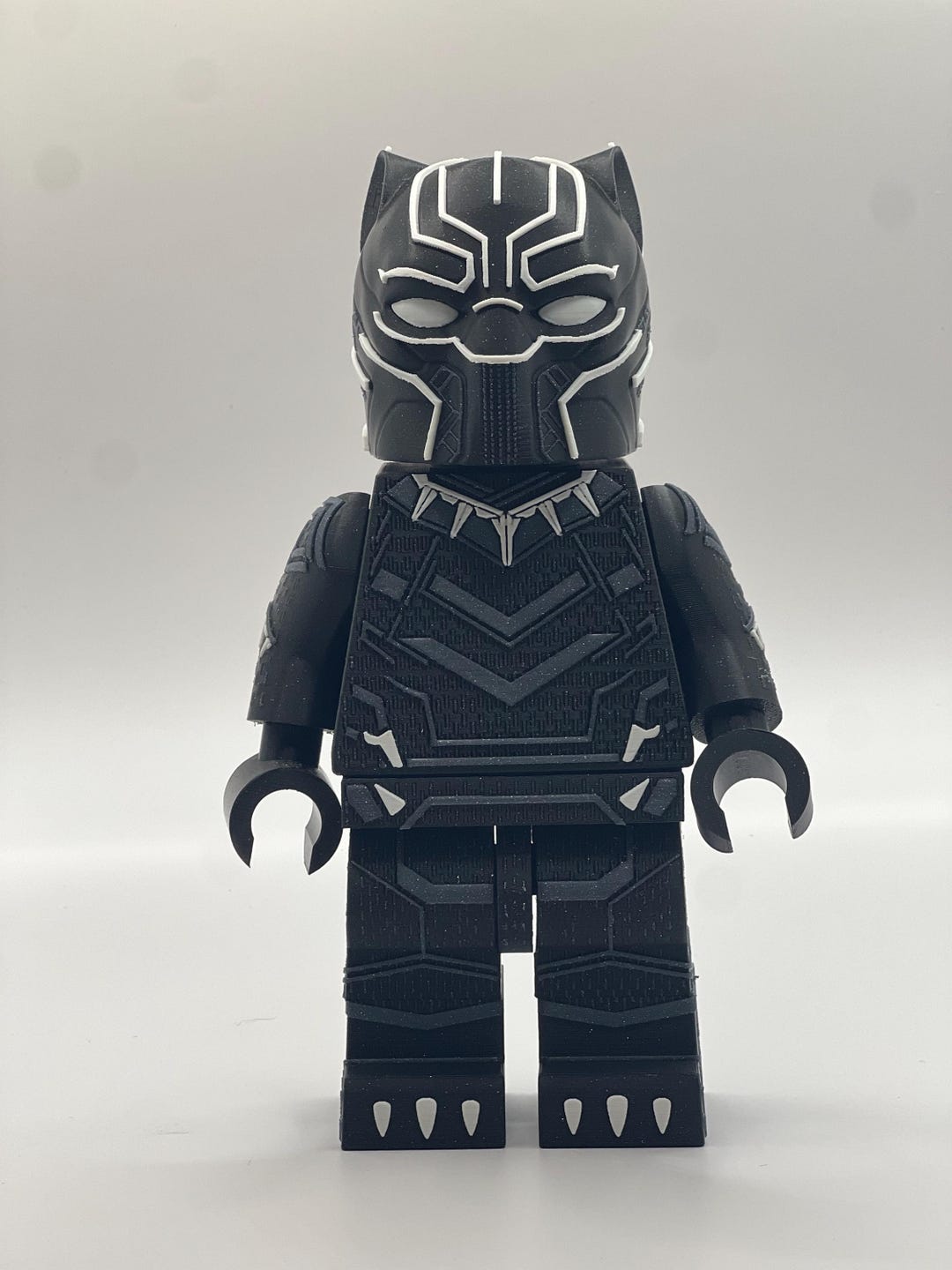 8in Clawed King Brick Hero – Panther-inspired 3D Printed Megafigure for ...