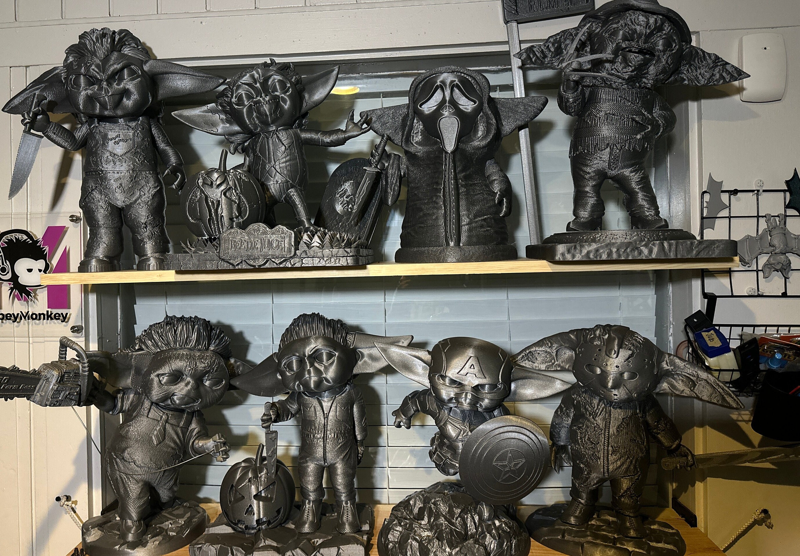 8in Grogu aka Baby Yoda Horror Jason Voorhees Mashup: Premium 3D ...