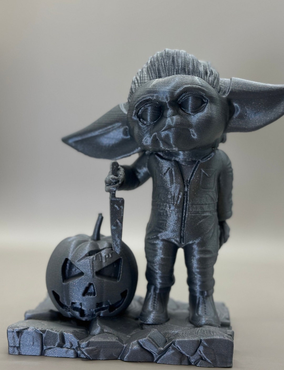 8in Grogu aka Baby Yoda Horror Mike Myers Halloween Mashup: Premium 3D ...