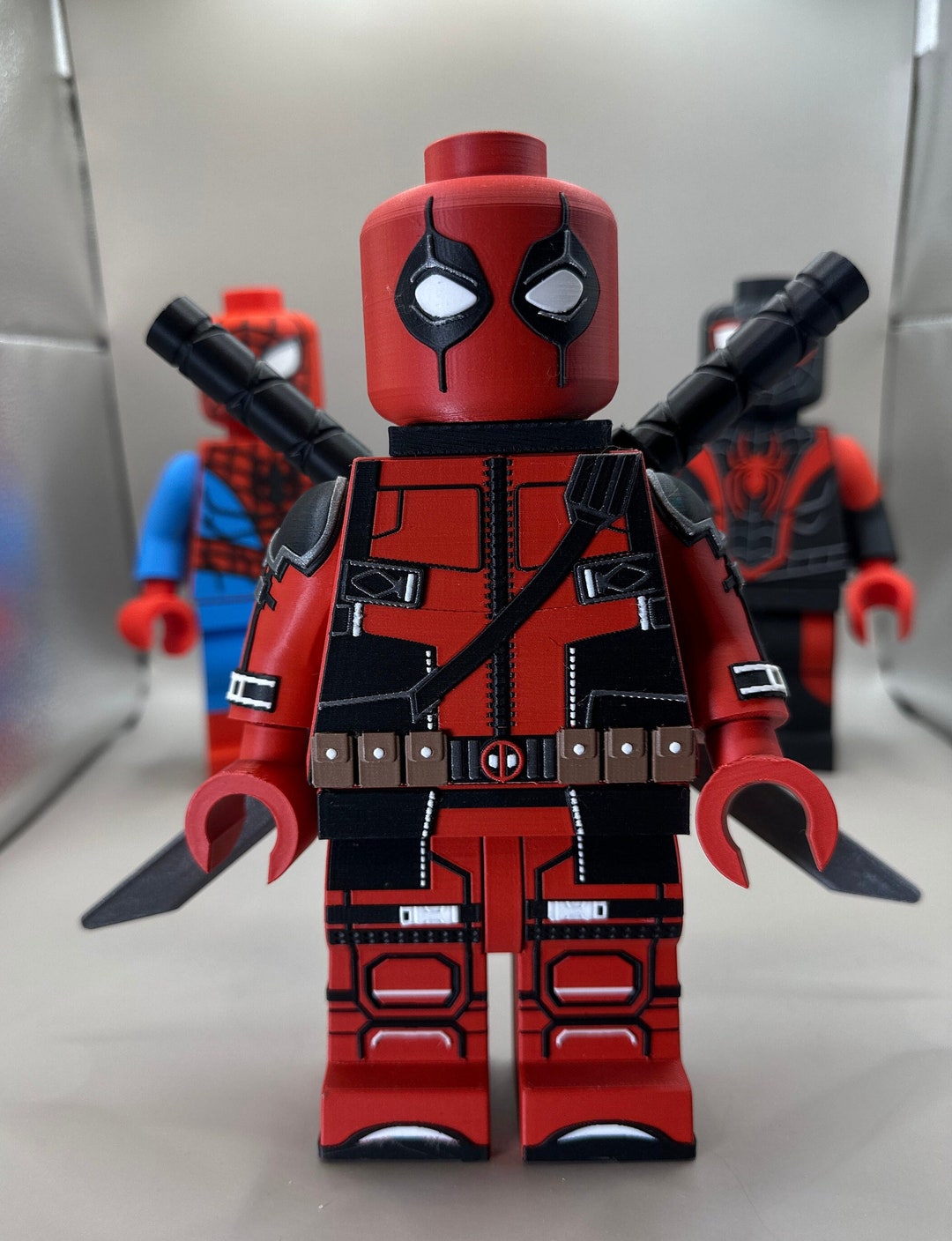 8in Deadpool Brick Hero: Premium 3D Printed Megafigure Home, Office ...