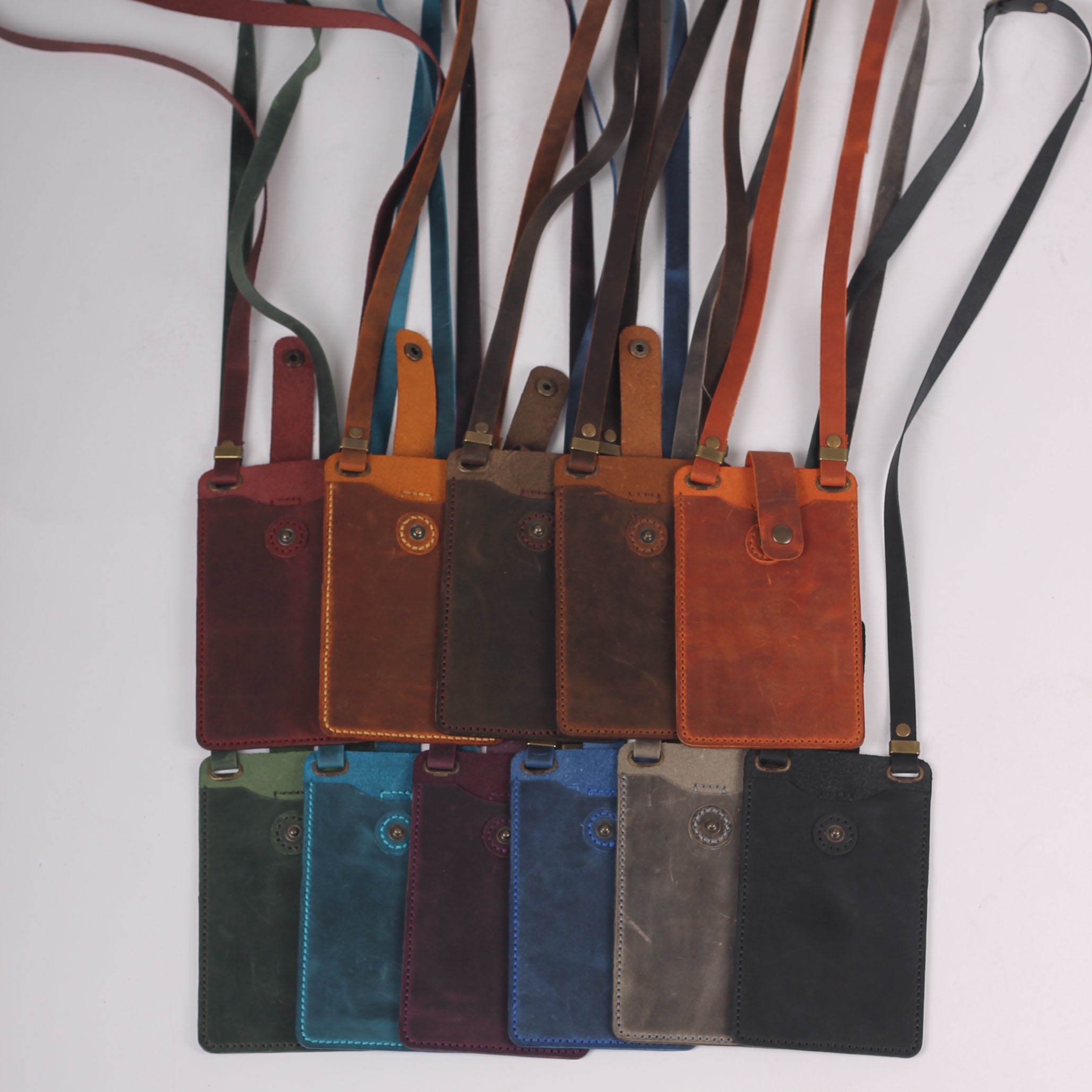 Leather Crossbody Phone Bag, Personalized Leather Phone Case Bag, Small ...