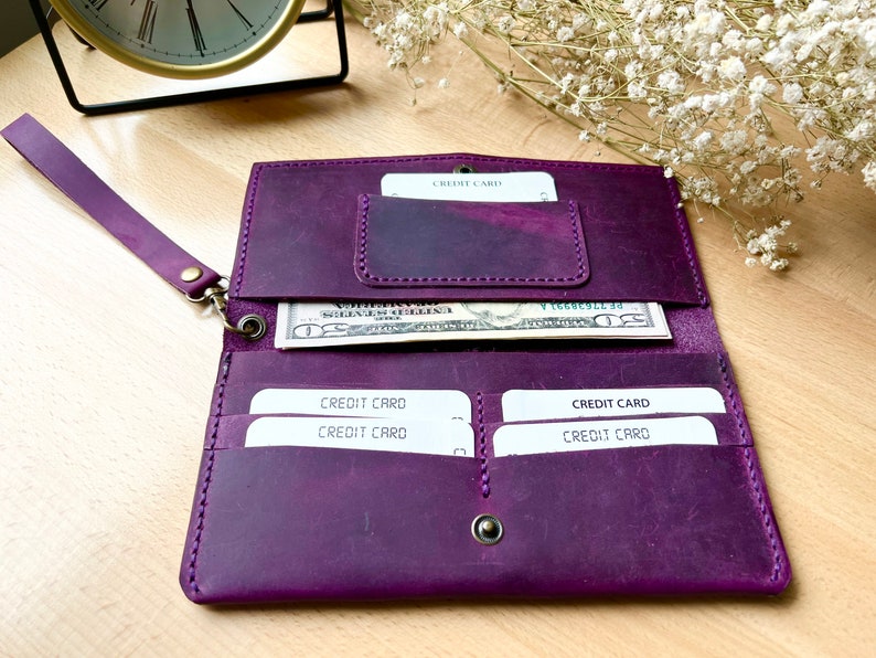 Women's Leather Wallet, Personalized Leather Wallet, Gift for Her ...