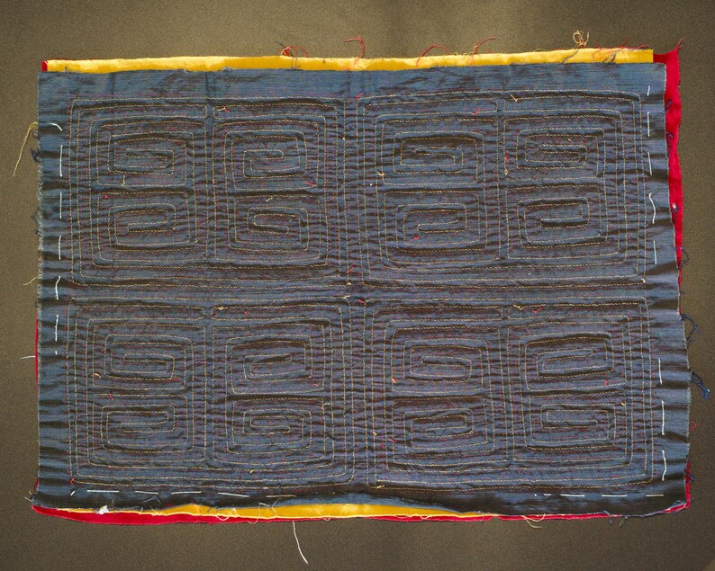 Vintage Geometric Pattern Mola / Indigenous Guna Tribal Handmade ...