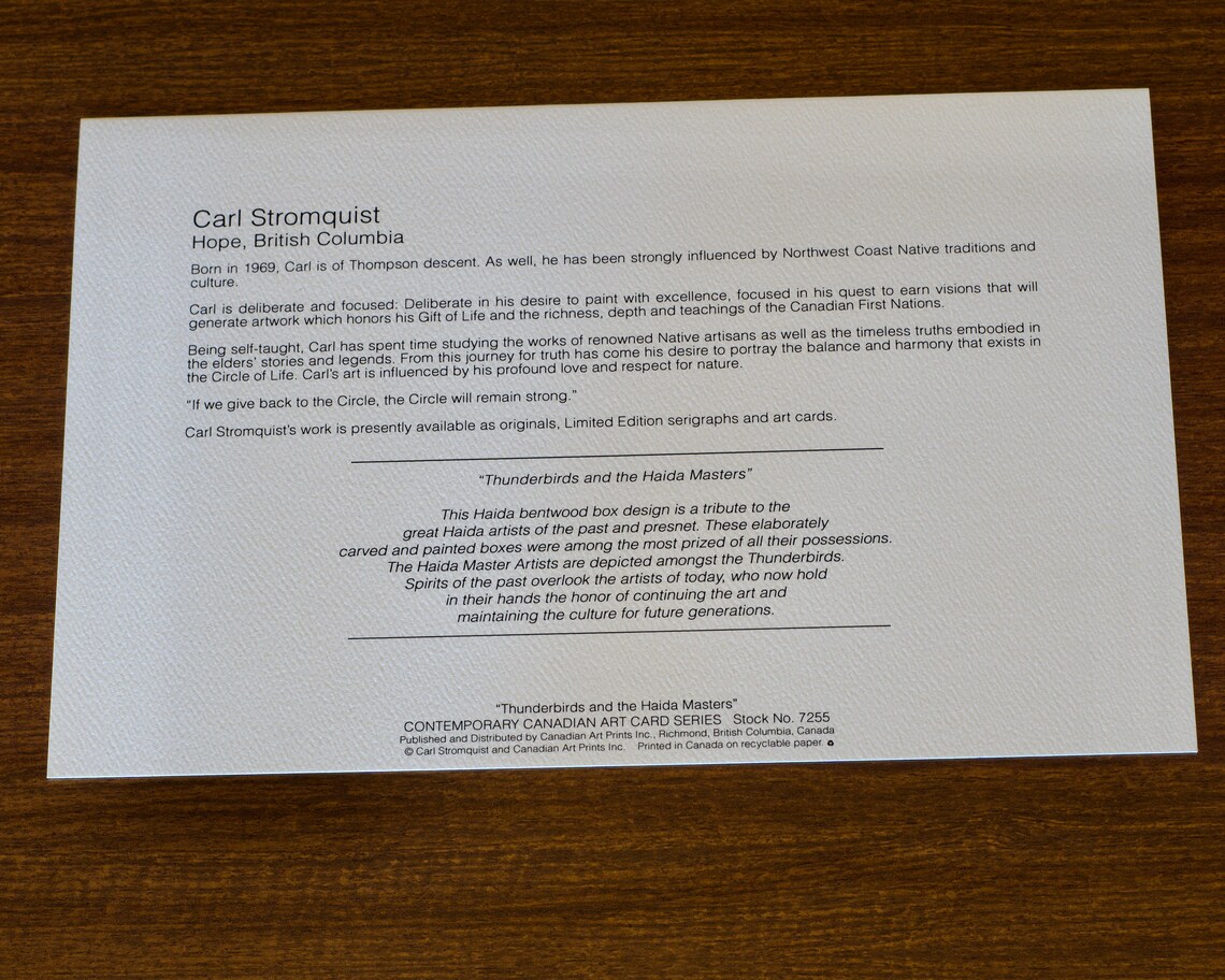 Formline Print/card thunderbirds Indigenous/first Nations Artwork ...