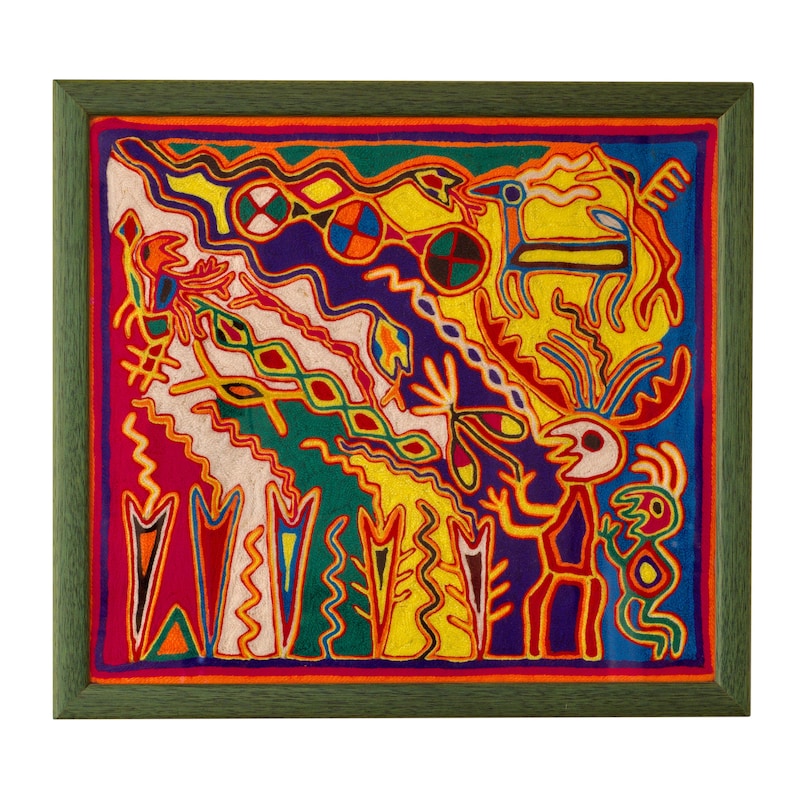 Mexican Huichol Nierika Yarn Art, Original Handmade Vintage Tepehuano ...