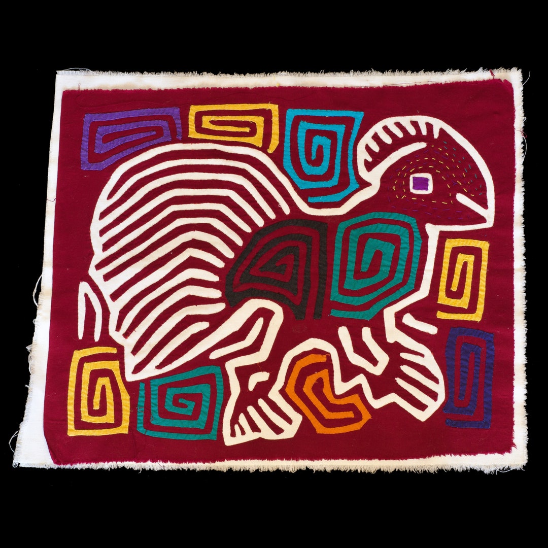 Vintage Chickens Mola / Indigenous Guna Tribal Handmade Colorful ...