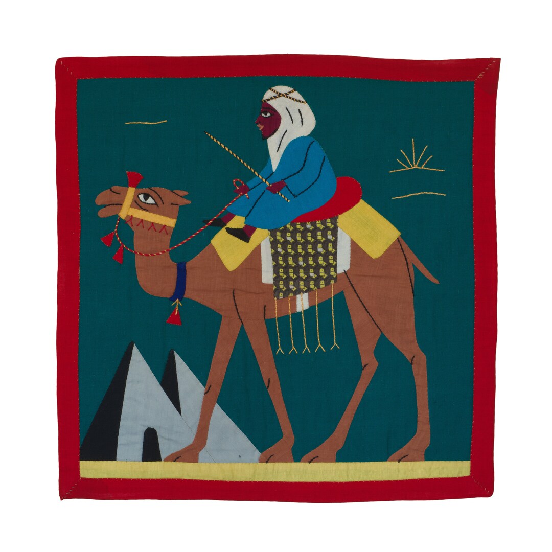Vintage, Unique, Handmade Egyptian Khayamiya Appliqué Embroidered ...