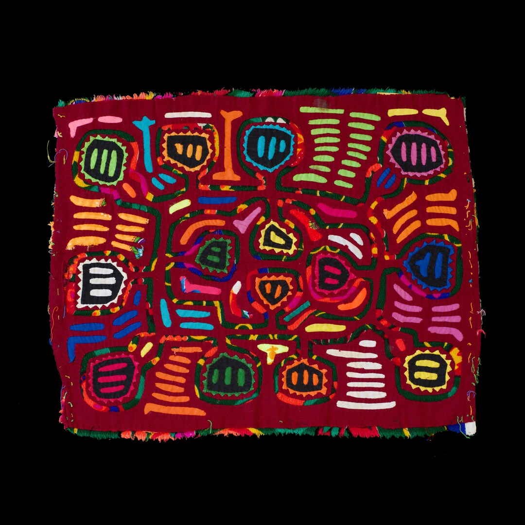 Vintage Handmade Mola Textile Art From Panama | Indigenous Panamanian ...