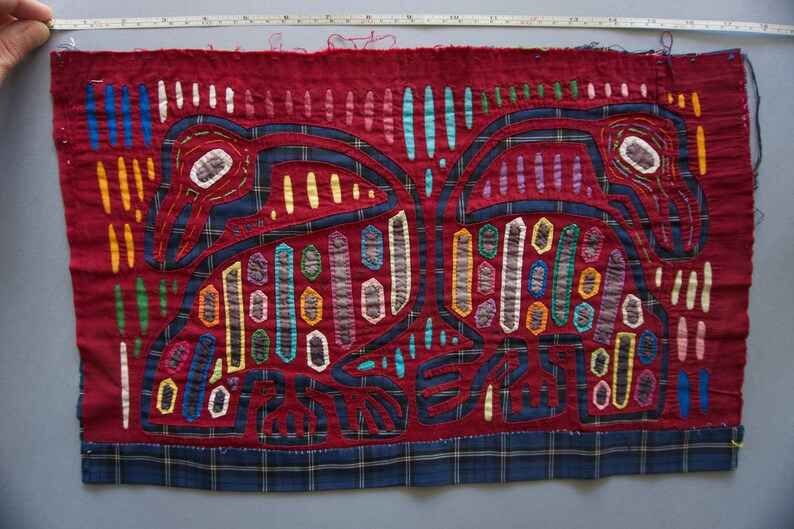 Vintage Two Birds Mola Indigenous Guna Tribal Handmade - Etsy