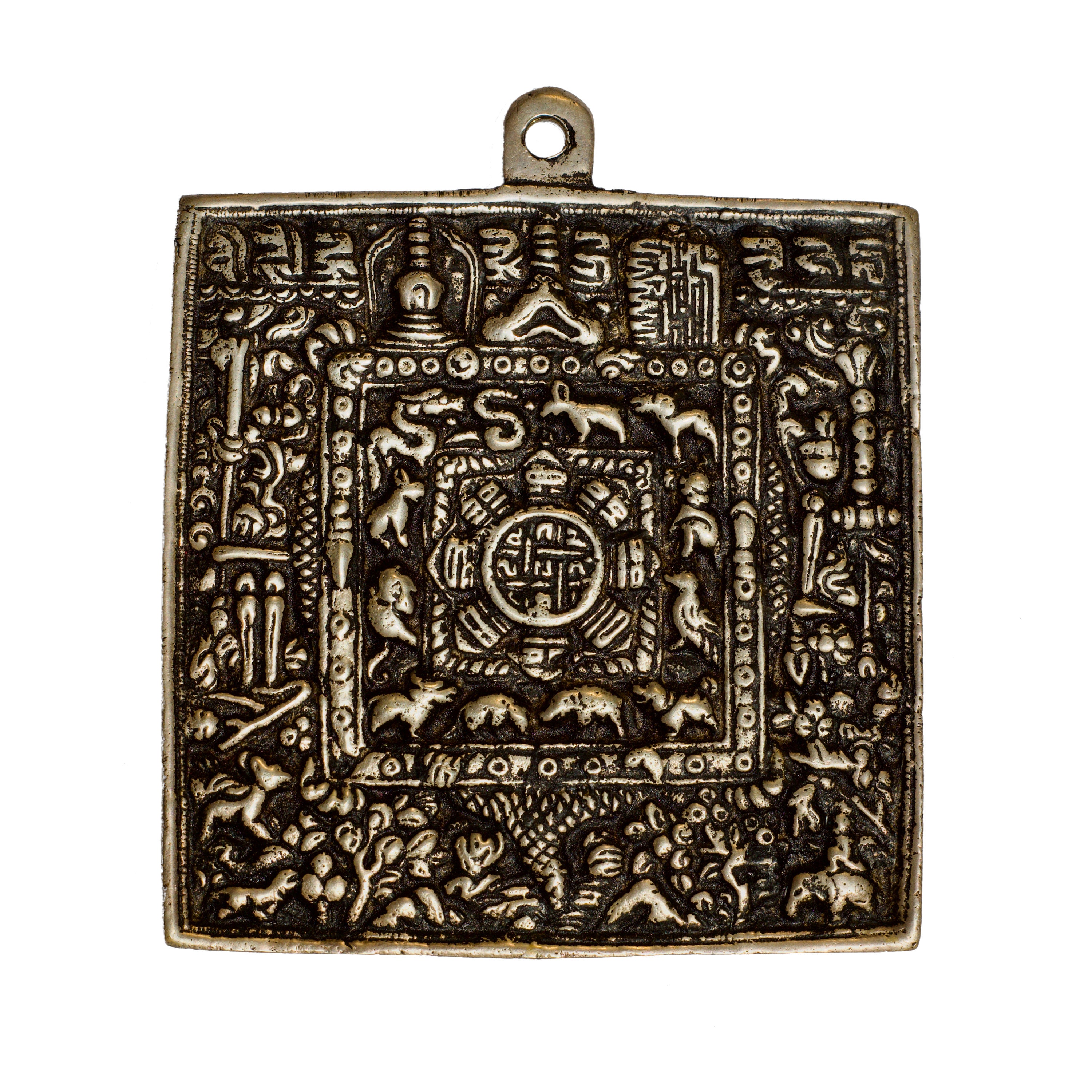 Antique Tibetan Hand-engraved Magic Square Amulet Talisman | Tibet ...