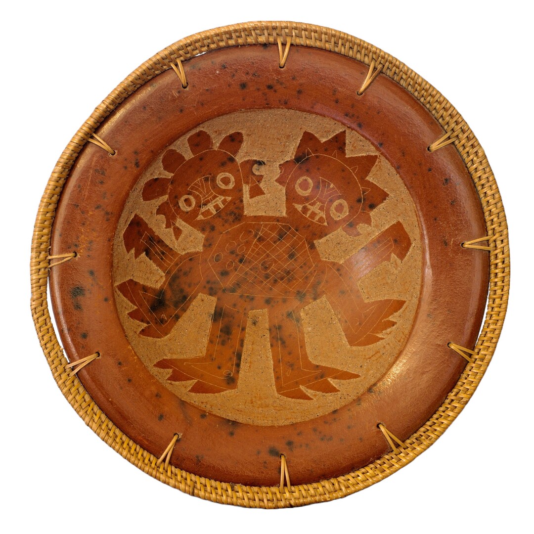 Vintage Indonesian Sasak Pottery Bowl/plate / Folk Art From Lombok ...