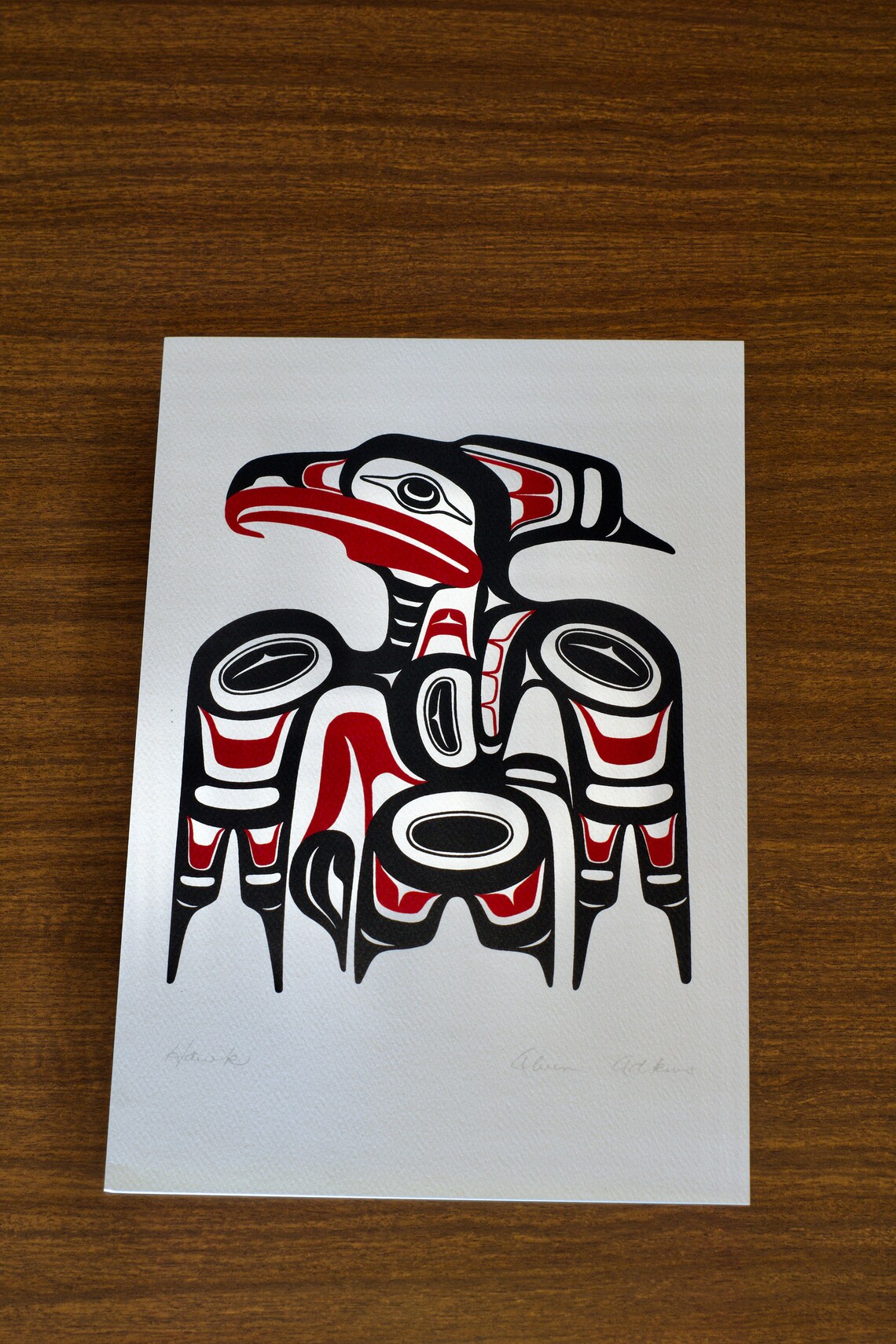 Formline Print/card “hawk” | Indigenous/first Nations Artwork | Pacific ...