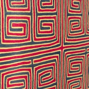 Vintage Geometric Pattern Mola / Indigenous Guna Tribal Handmade ...