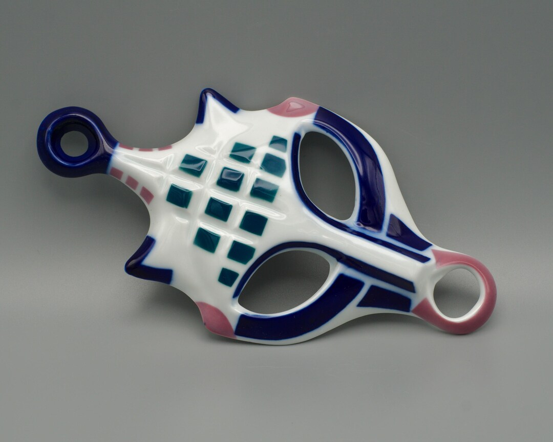 Sargadelos Ceramic Carnival Decorative Mask / Vintage Porcelain Figure ...