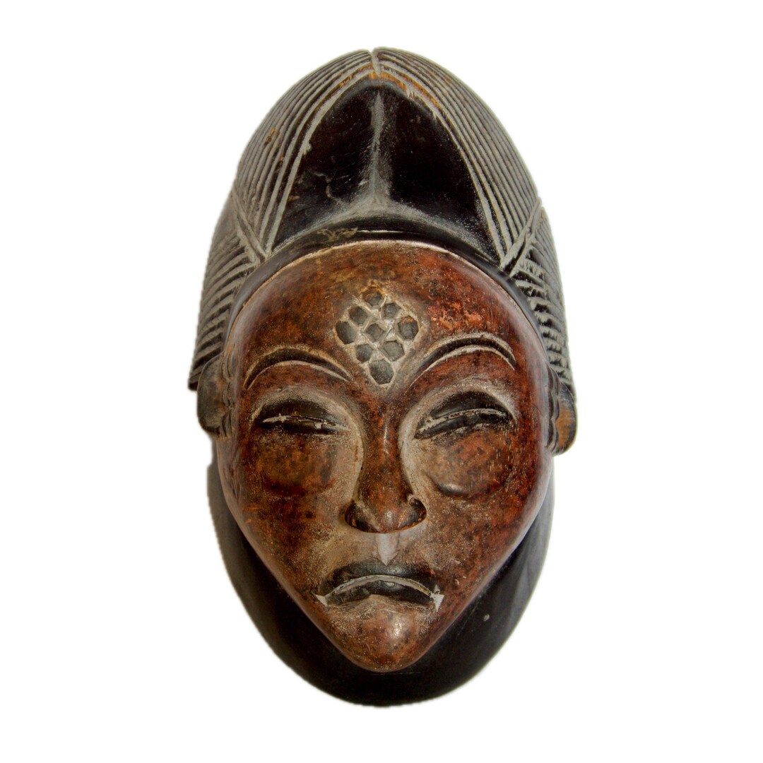 Antique Punu Mask: Early 20th Century Gabonese Carved Wood Mask ...
