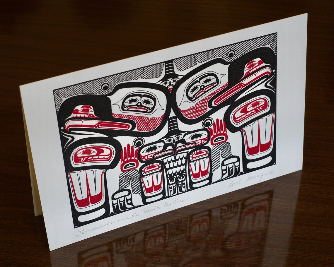 Formline Print/card thunderbirds Indigenous/first Nations Artwork ...