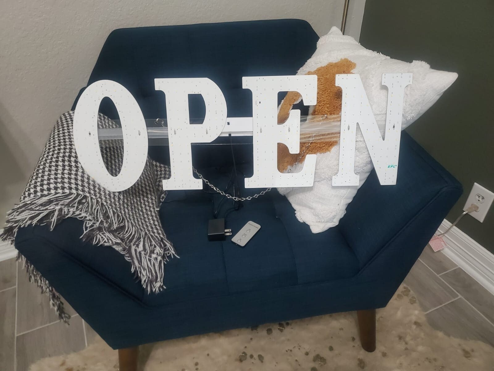 Led American Flag Open Sign - Etsy