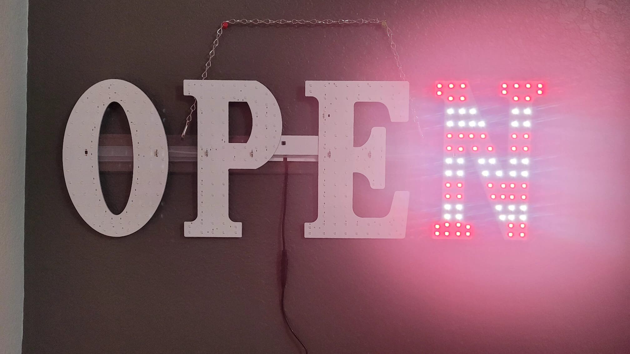 Led American Flag Open Sign - Etsy