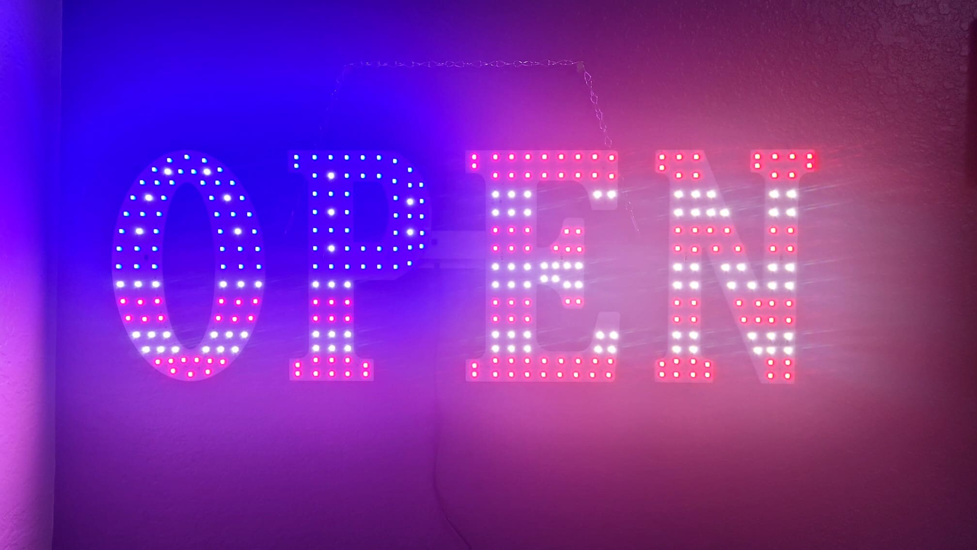 Led American Flag Open Sign - Etsy
