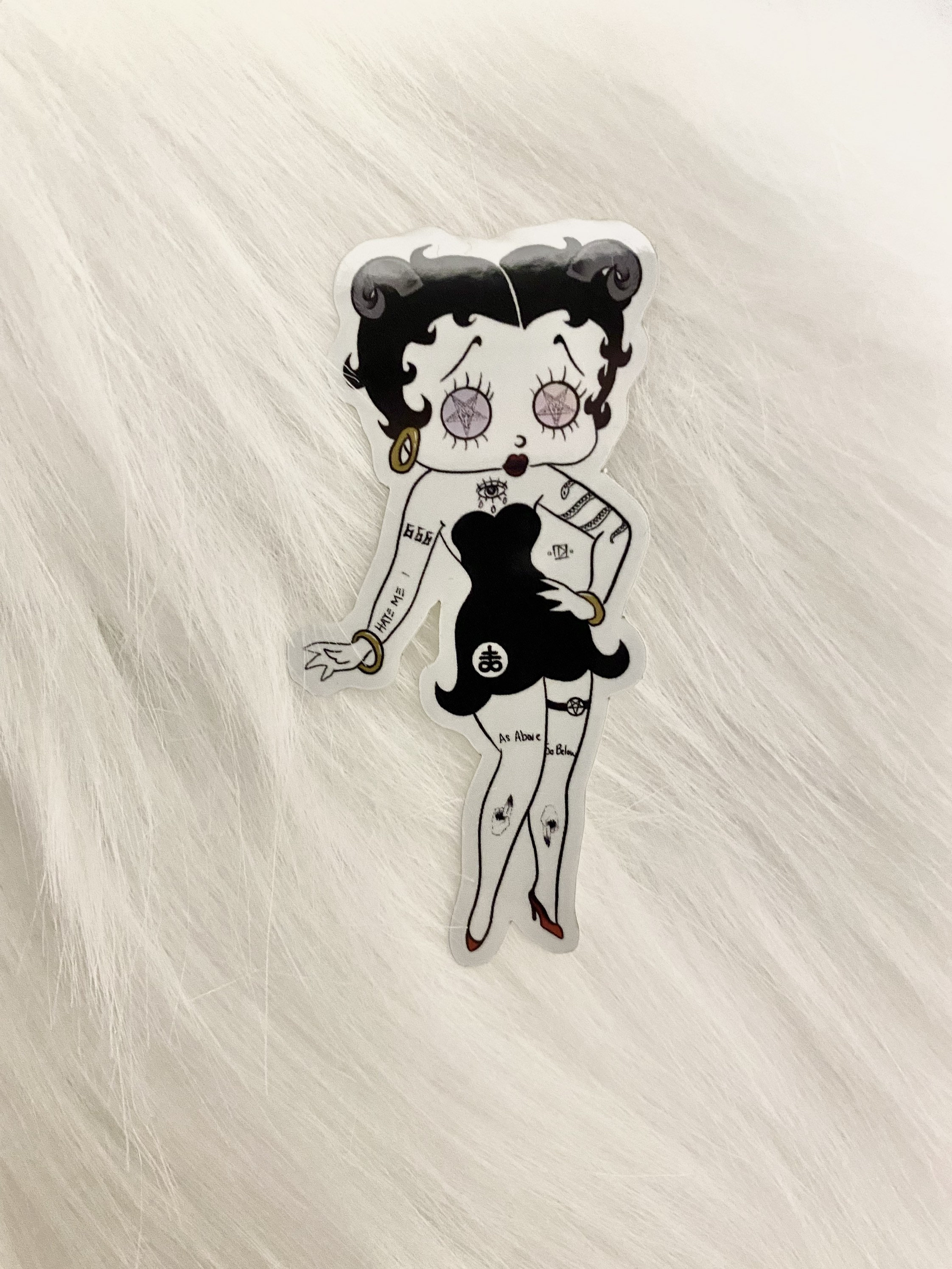 Evil Betty Boop Witchy Demonic Occult Devil Sticker - Etsy