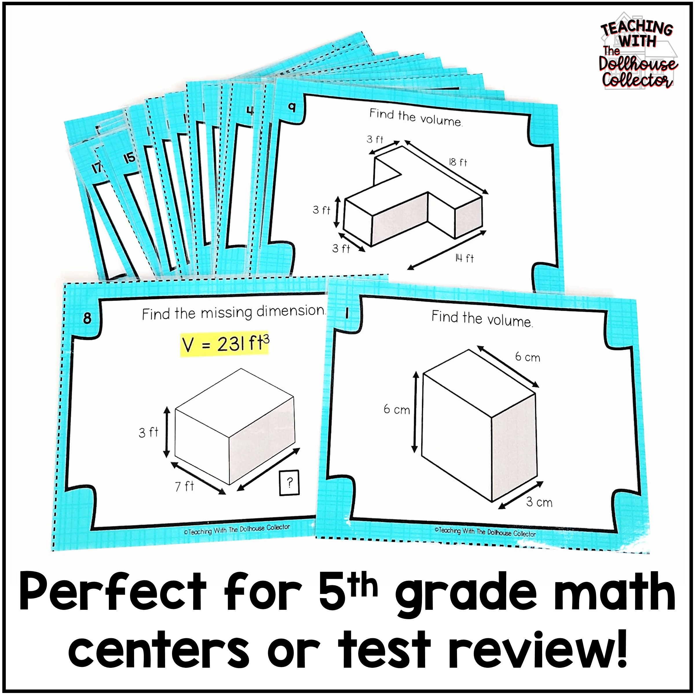 Volume of Rectangular Prisms Task Cards | 5th Grade Math | Math Centers ...