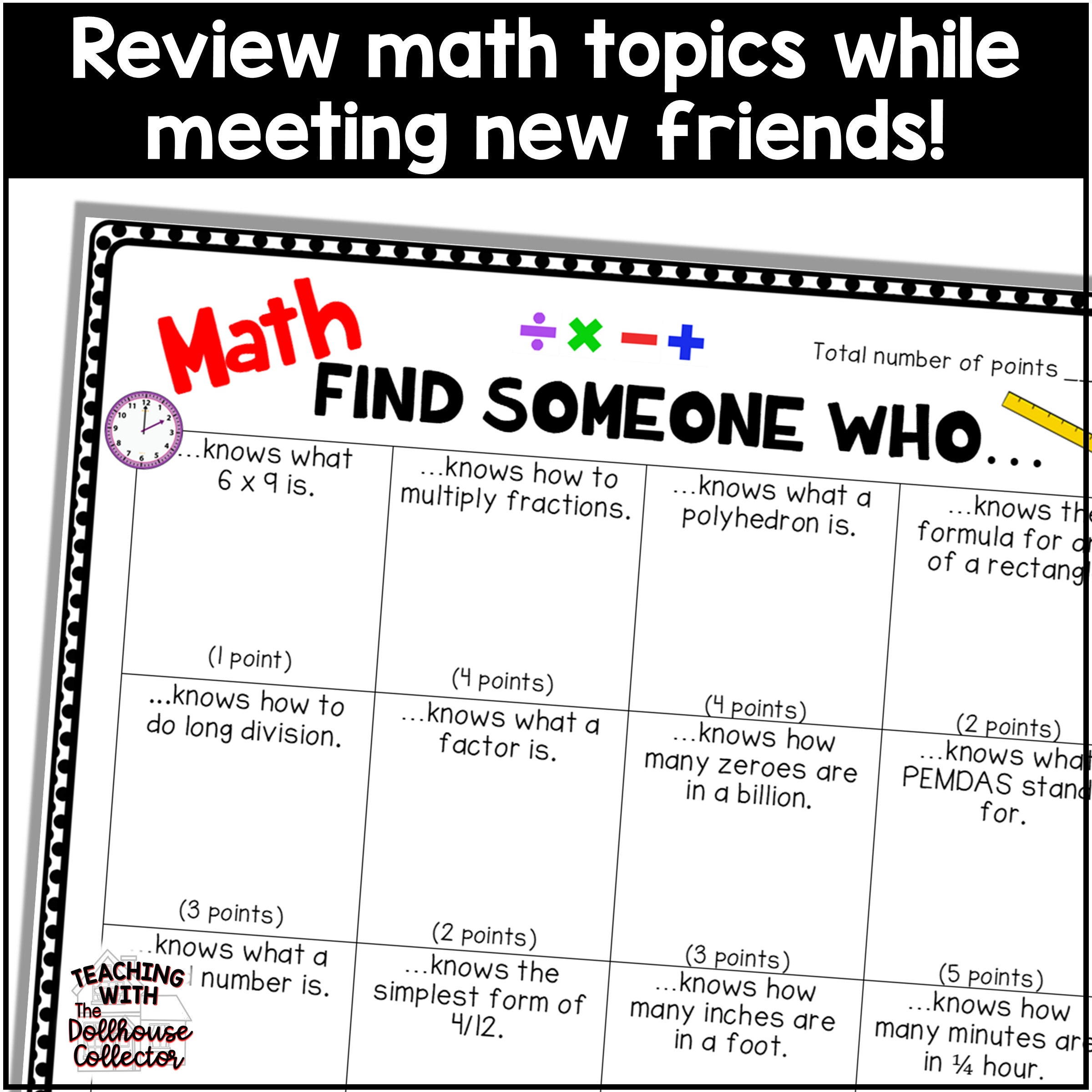 Back to School | Getting to Know You Worksheets | Find Someone Who ...