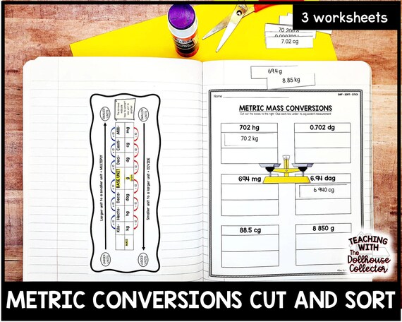 METRIC MEASUREMENT CONVERSIONS Cut and Sort Activity Bundle - Etsy