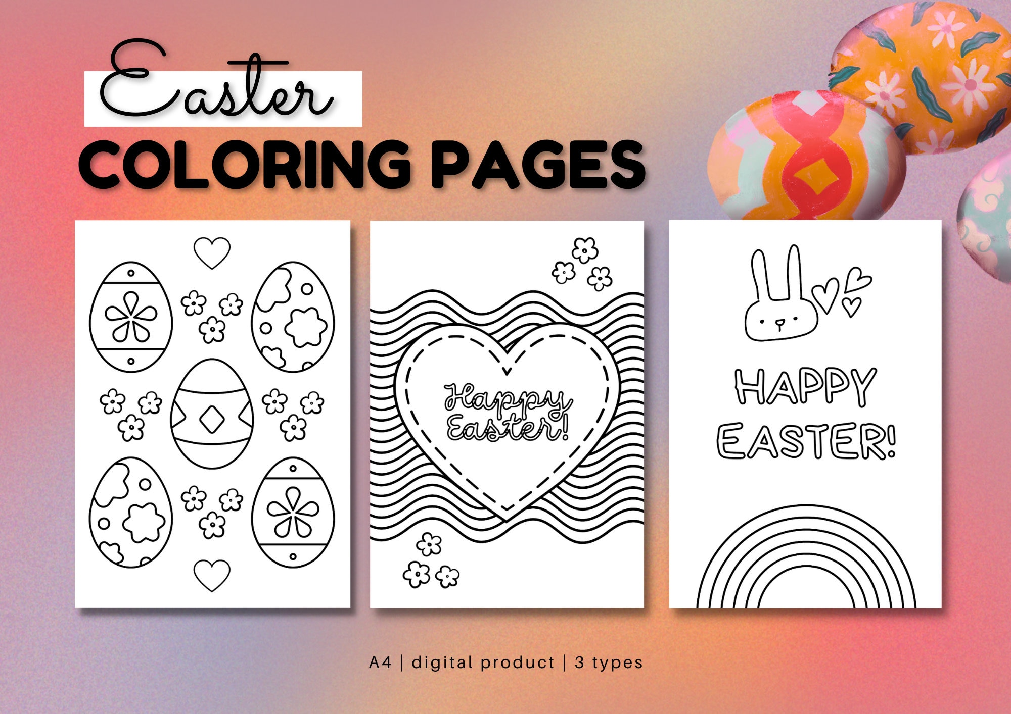 Easter Coloring Pages, Kids Colorings, Happy Easter, Easter Bunny ...