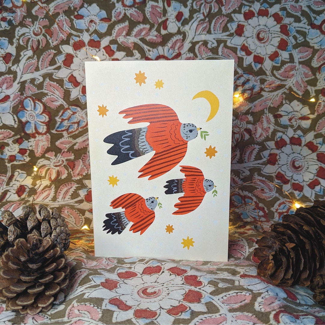 Winter Greetings Cards Pack - Etsy