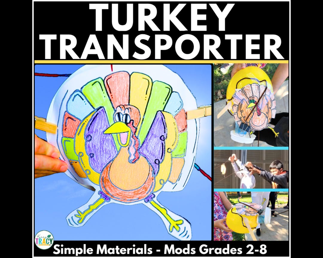 Turkey Transporter STEM Challenge: Thanksgiving Activity (PDF & PPT) - Etsy