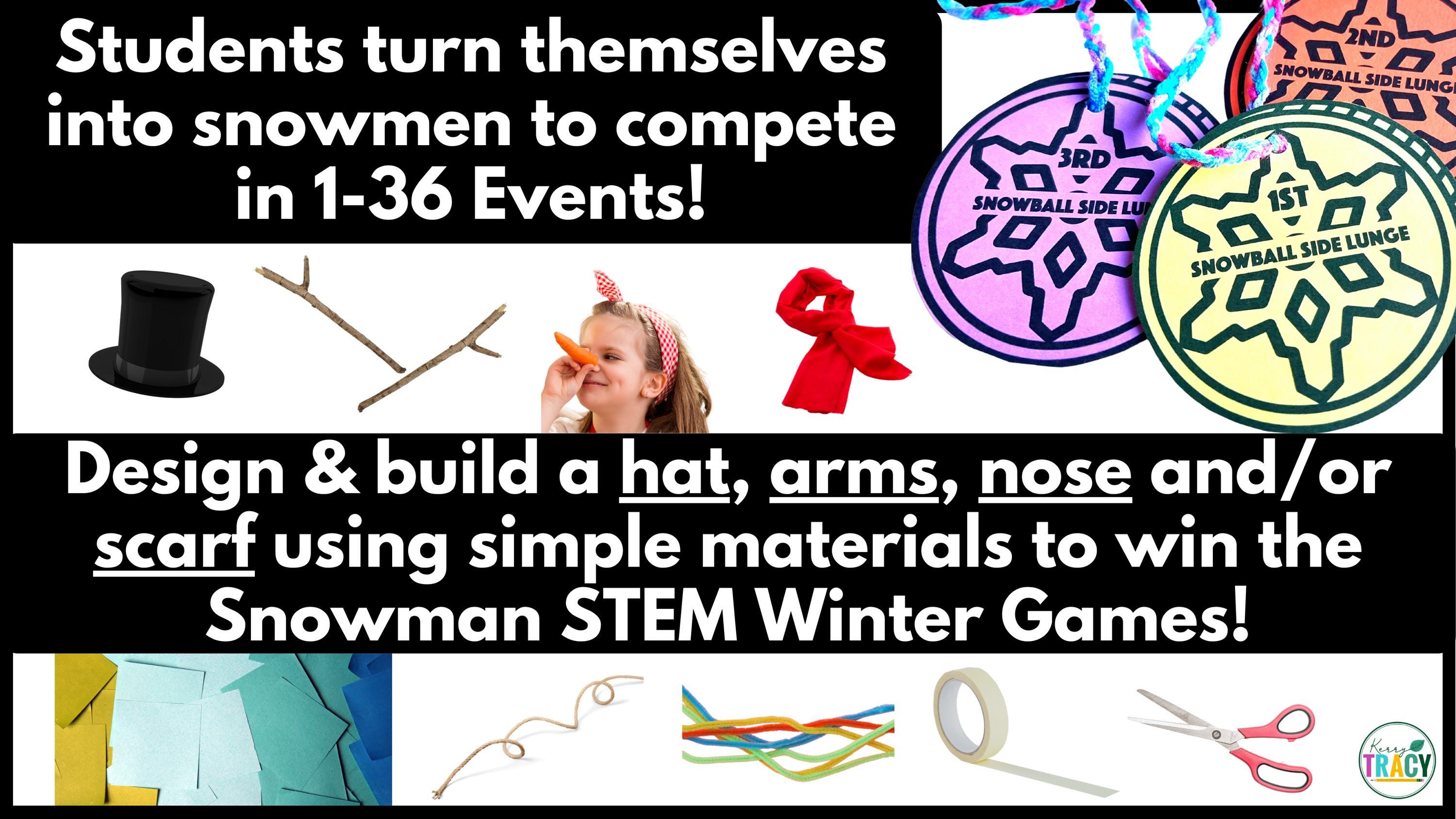 Snowman STEM Winter Games: Hands-on Science Activities (digital ...