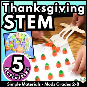 5 Thanksgiving or Fall STEM Challenge Activity Downloads | Fall STEM ...