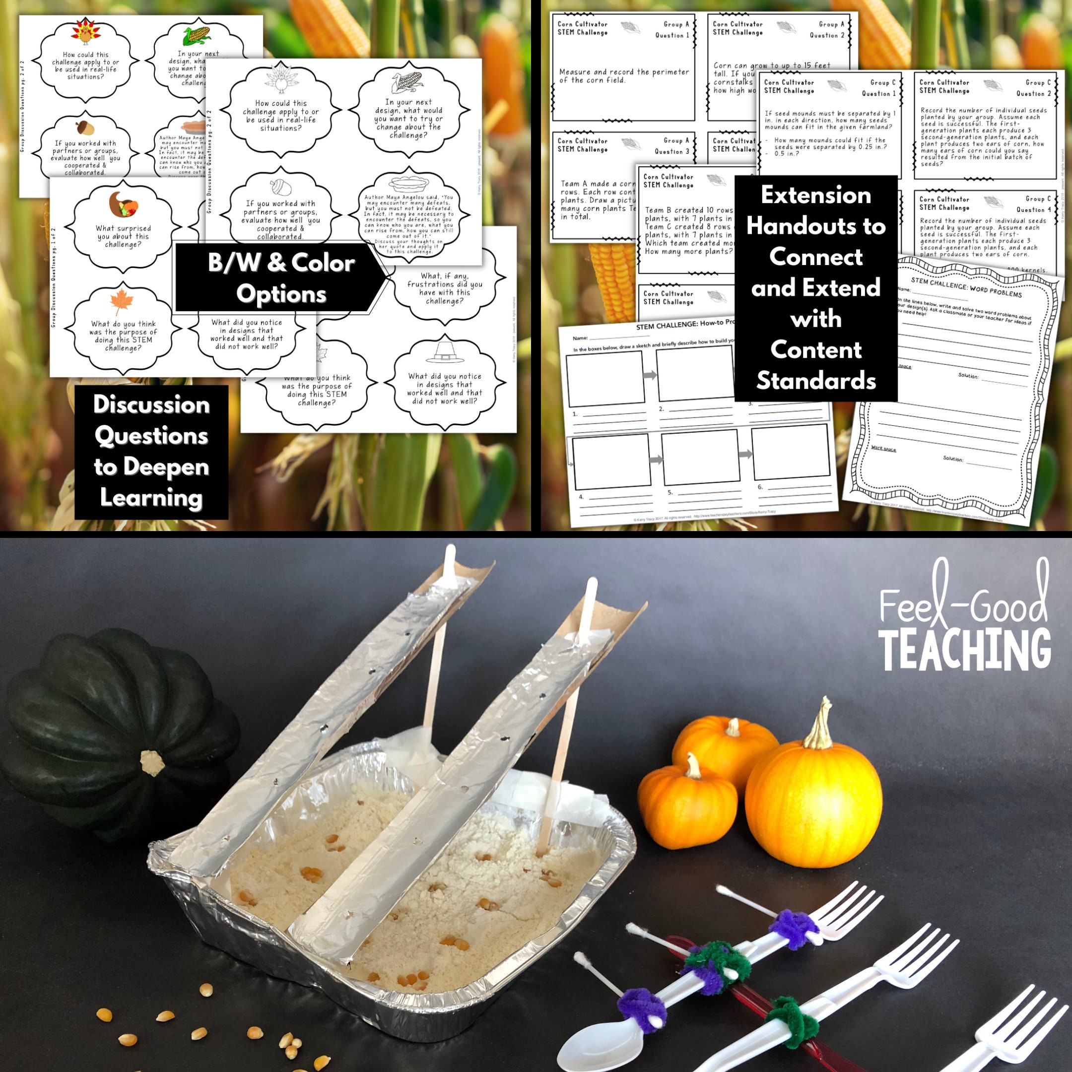 Corn Cultivator Thanksgiving STEM Challenge: Homeschool Activity ...